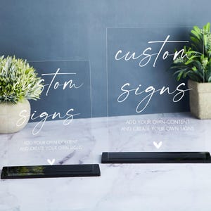 Customizable Acrylic Wedding Sign, Create Your Own Sign, Fully Editable ...