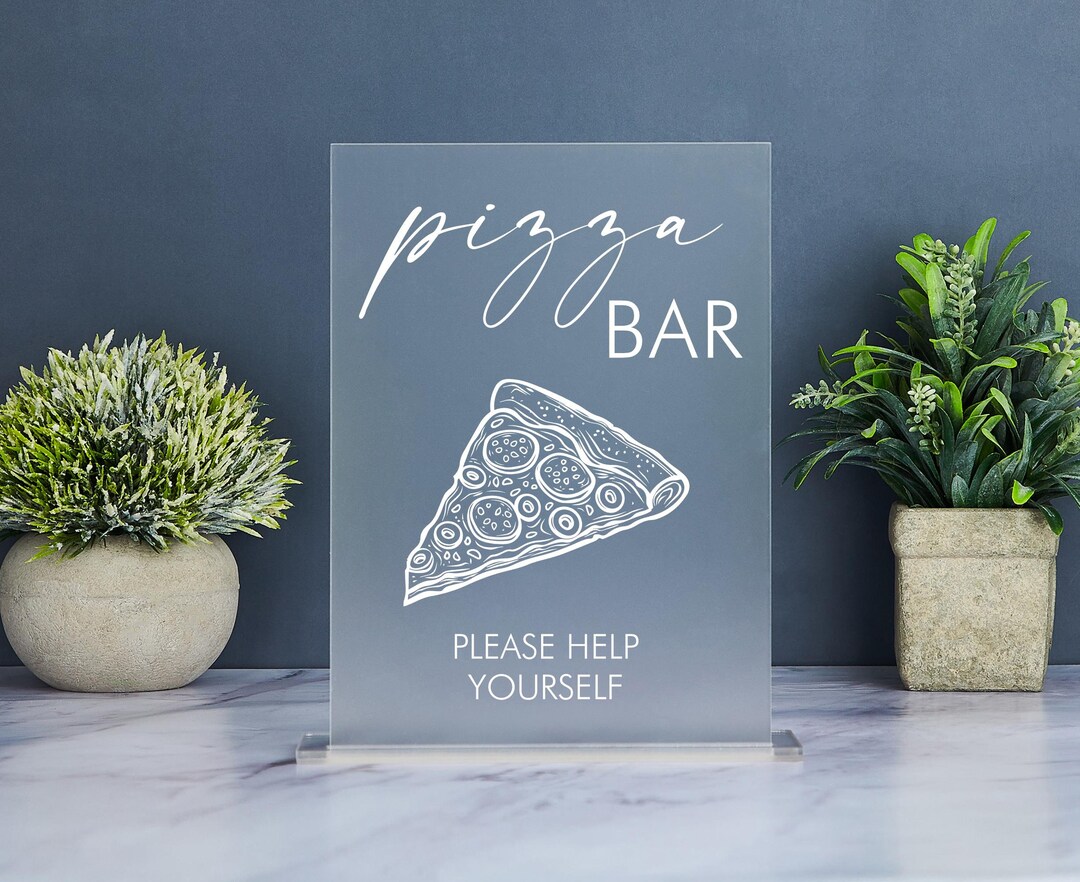 Wedding Pizza Bar Sign, Food Bar Sign for Wedding, Grazing Table Party ...