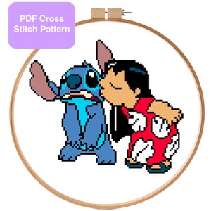 Lilo and Stitch Cross Stitch Pattern - Etsy