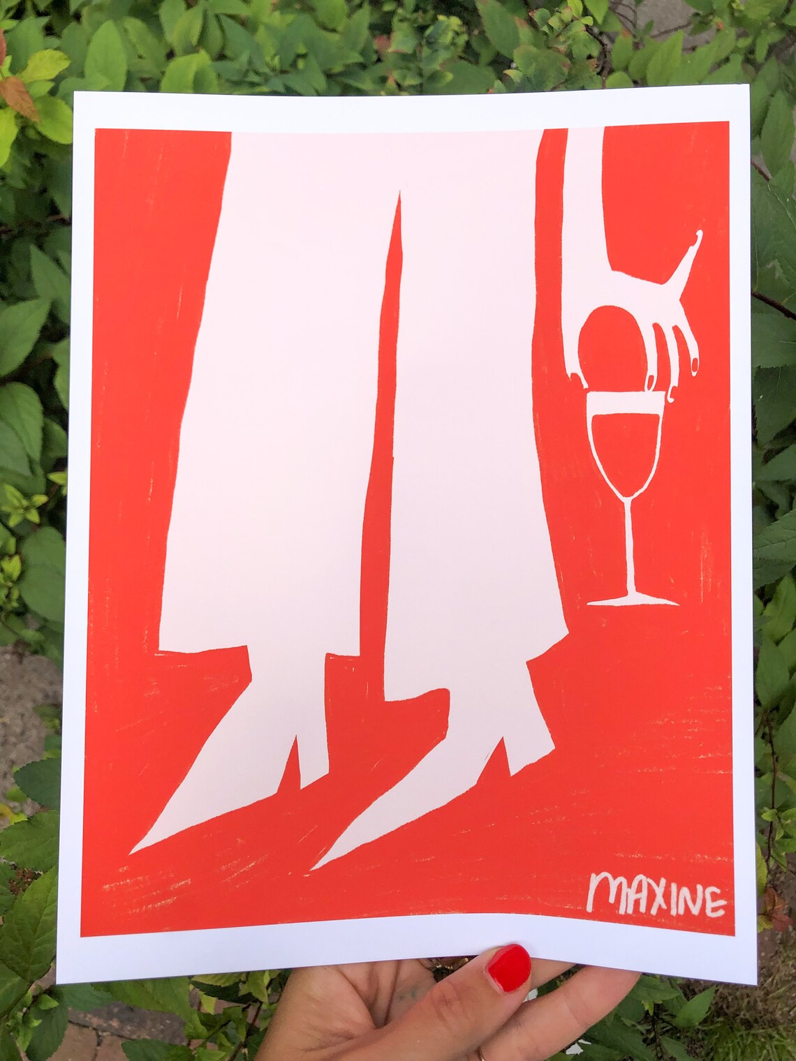 PINKY OUT 8.5x11in print original print archival paper art | Etsy