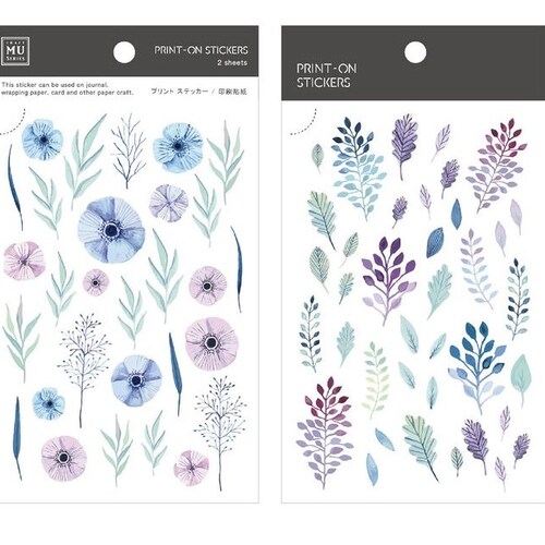 MU Print-on Stickers No.44: Assorted Flowers 2 Designs/packet | Etsy