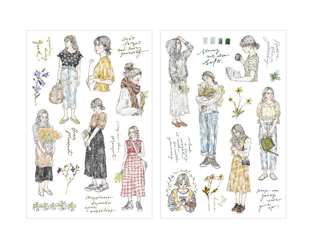 Pion Print-on Stickers She 2 Designs/packet - Etsy