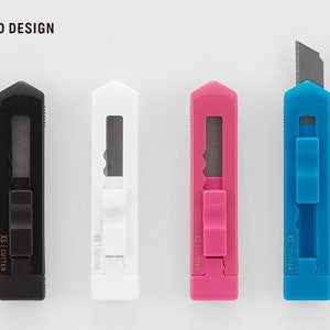 Midori Portable Mini Cutter-white, Retractable Craft Knife, XS Series ...