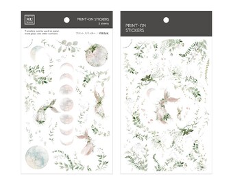 MU Print-on Stickers No.104: Pressed Flowers 2 Designs/packet - Etsy