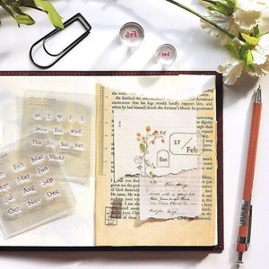 MU Lifestyle My Icon Clear Stamp Set No.02, Weekly - Etsy