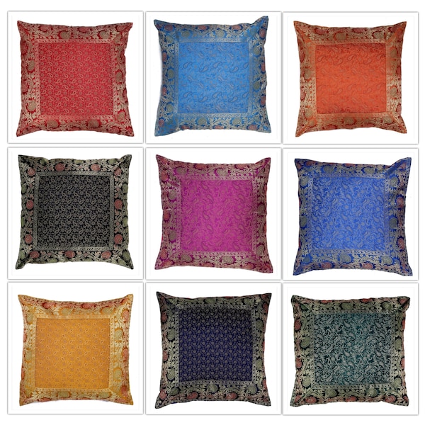 Satin Brocade Pillows - Etsy UK