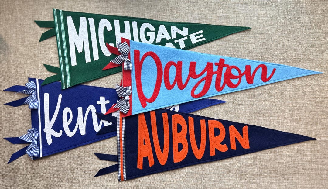 Custom College Pennant Flag – Personalized School Banner | Dorm Room ...