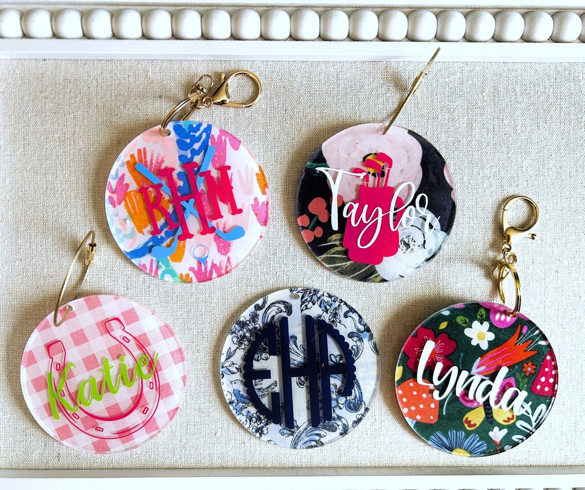 Lilly Fabric Bag Tag | Luggage Tag | Personalized - Etsy
