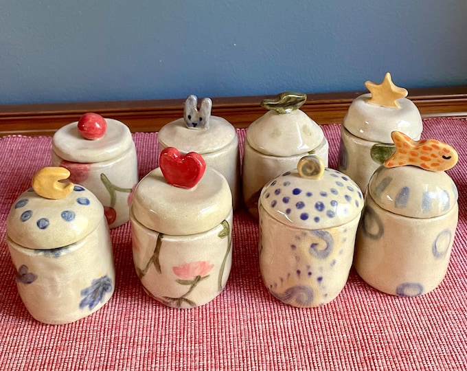 Handmade Cute Eclectic Ceramic Jars - Etsy