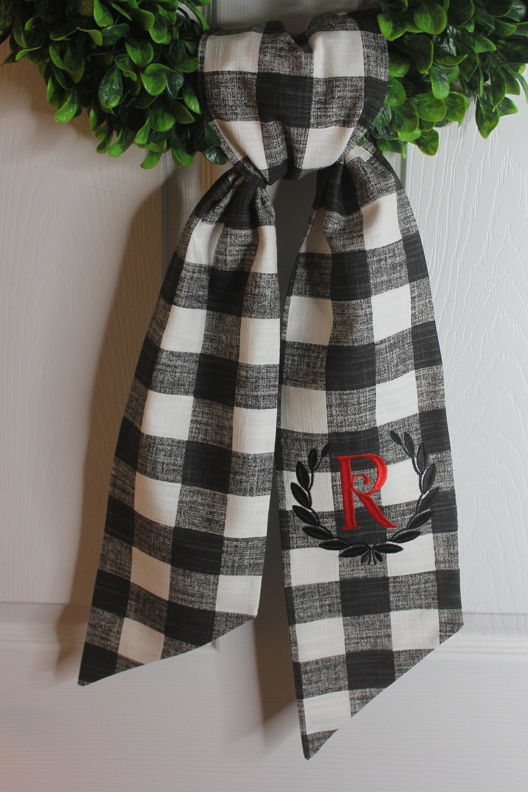 Wreath Sash* DISPLAY LISTING Discount*personalized Wreath Sash*black ...