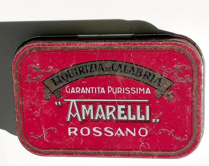 Vintage Amarelli Tin Box, Licorice Sweets Box, Made in Italy, Old Candy ...