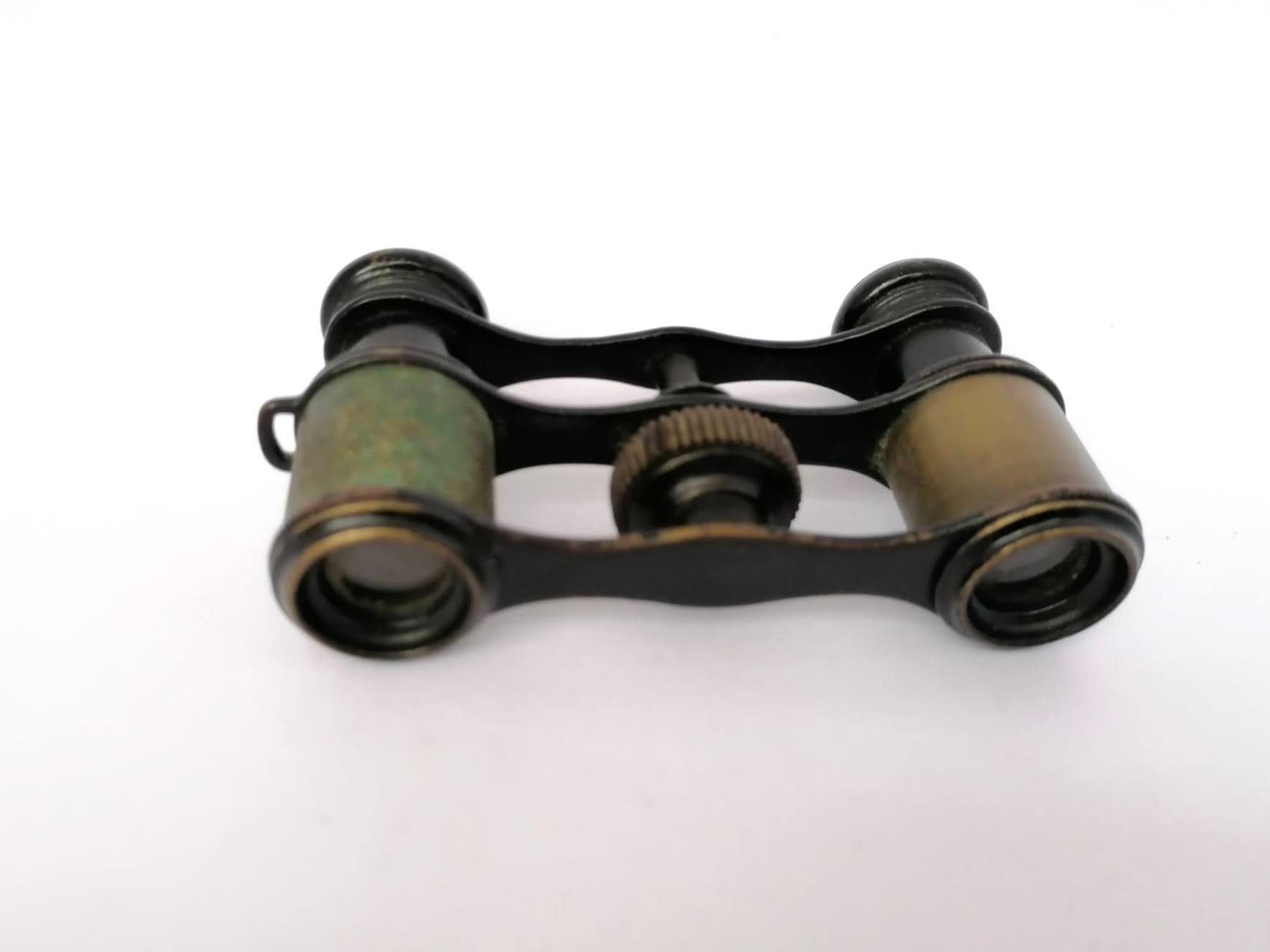 Vintage Opera Metal Binoculars Old Green and Black Metal - Etsy