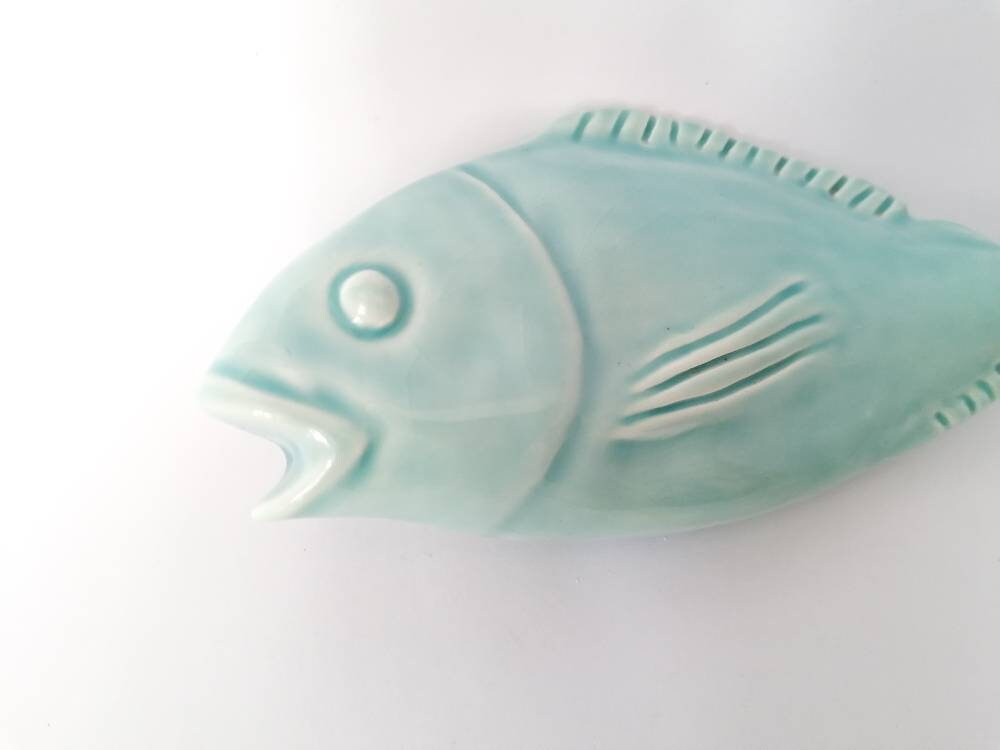 Set of 2 Ceramic Bream Fish Hand Painted Ceramic Glazed Clay | Etsy