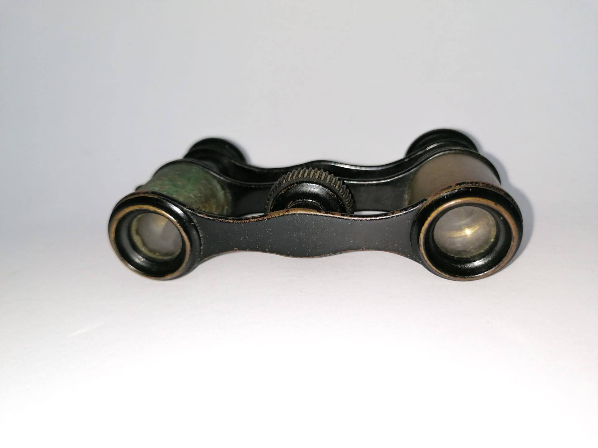 Vintage Opera Metal Binoculars Old Green and Black Metal - Etsy