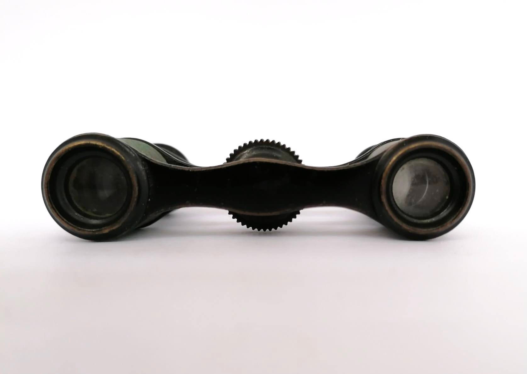 Vintage Opera Metal Binoculars Old Green and Black Metal - Etsy