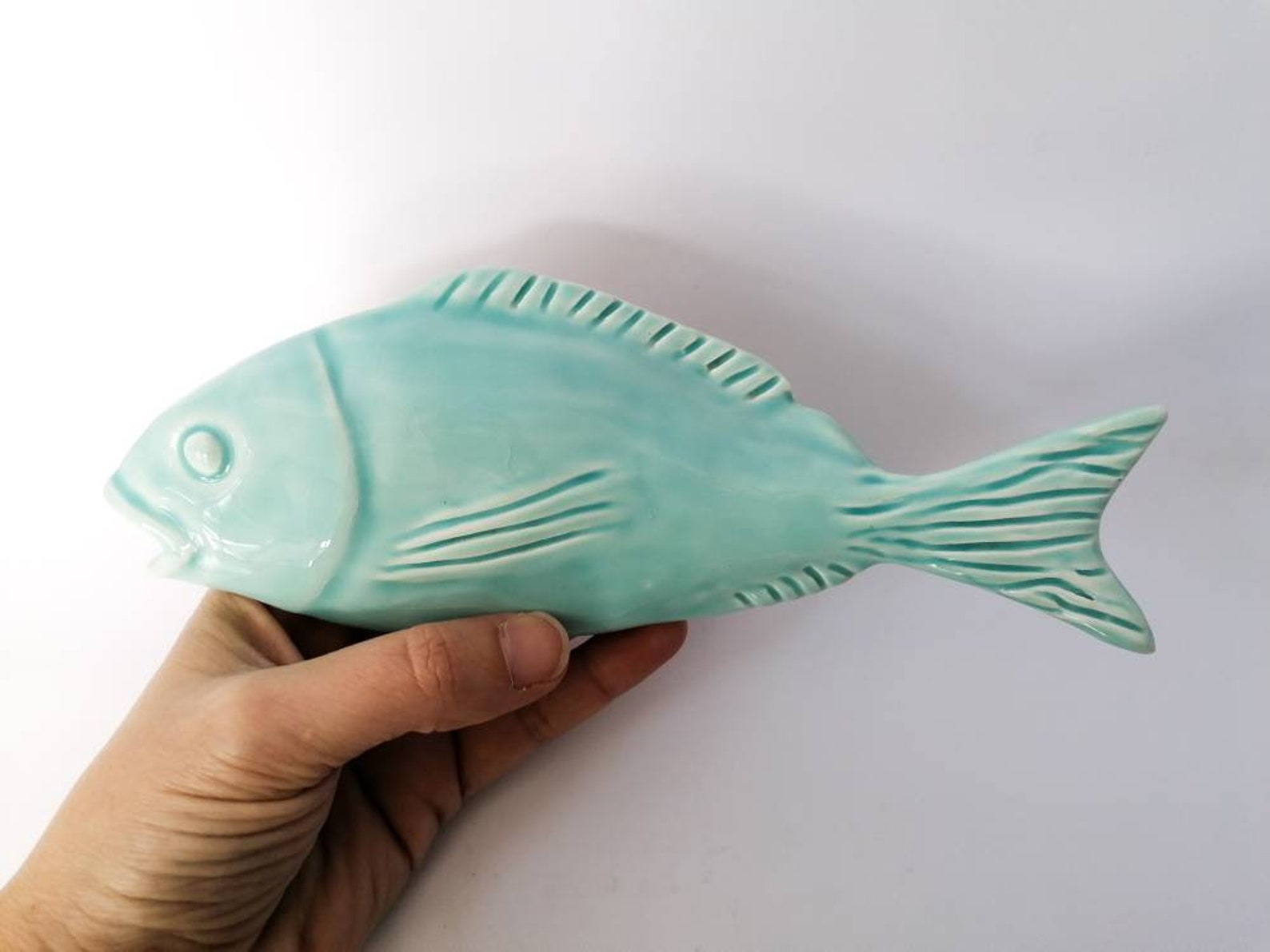 Set of 2 Ceramic Bream Fish Hand Painted Ceramic Glazed Clay - Etsy