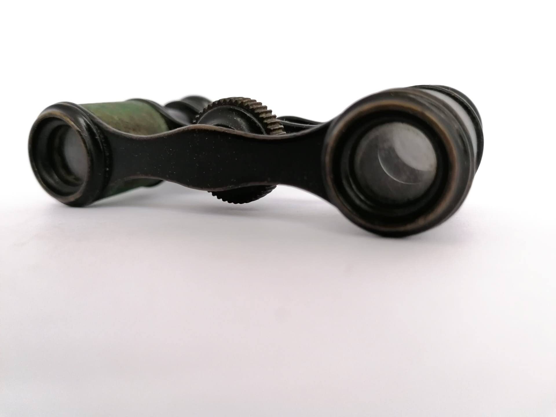 Vintage Opera Metal Binoculars Old Green and Black Metal - Etsy