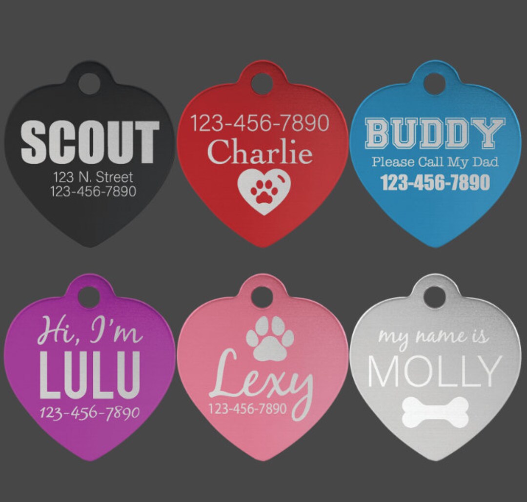 Engravable Aluminum Pet ID Tags - Etsy
