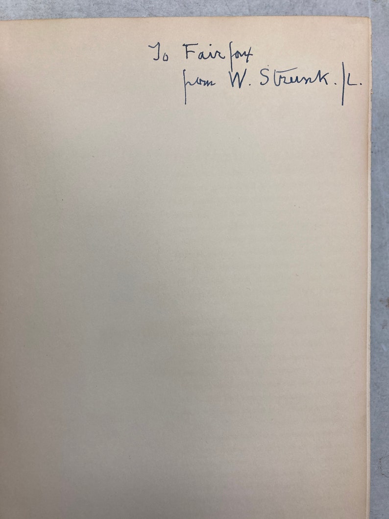 Will Strunk From Strunk and White the Elements of Style SIGNATURE VERY ...