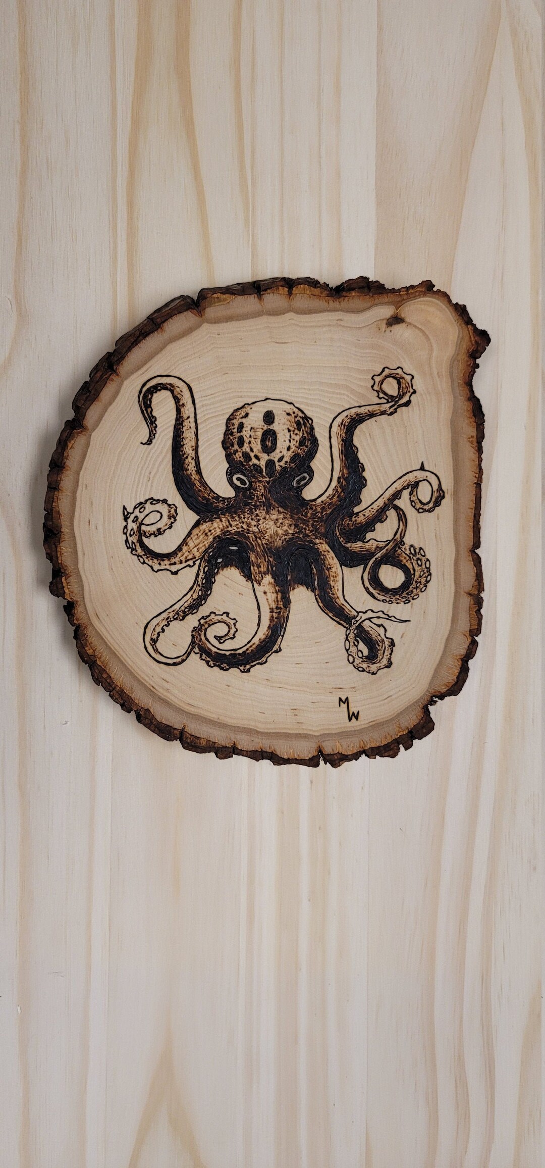 Custom Woodburned Live Edge Plaque - Etsy