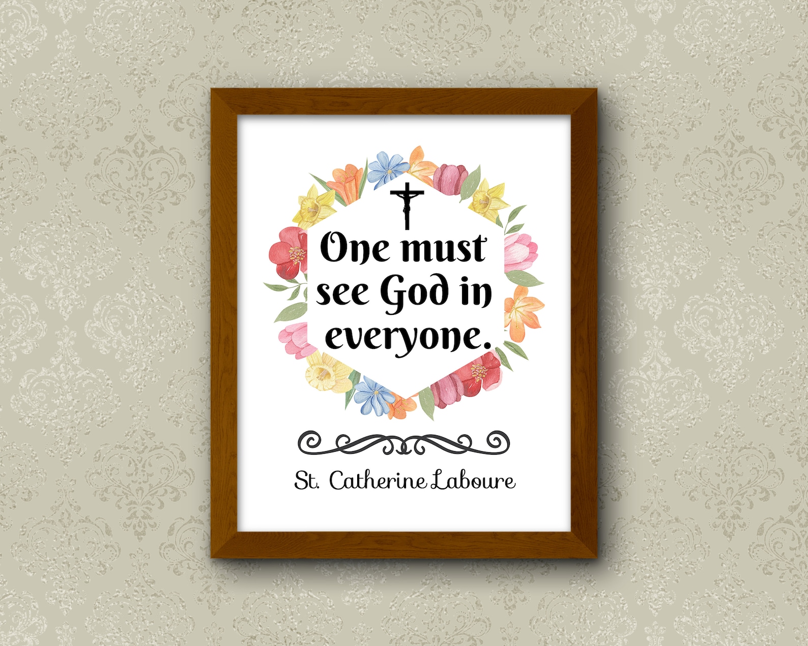 St. Catherine Laboure Quote Print, One Must See God in Everyone - Etsy