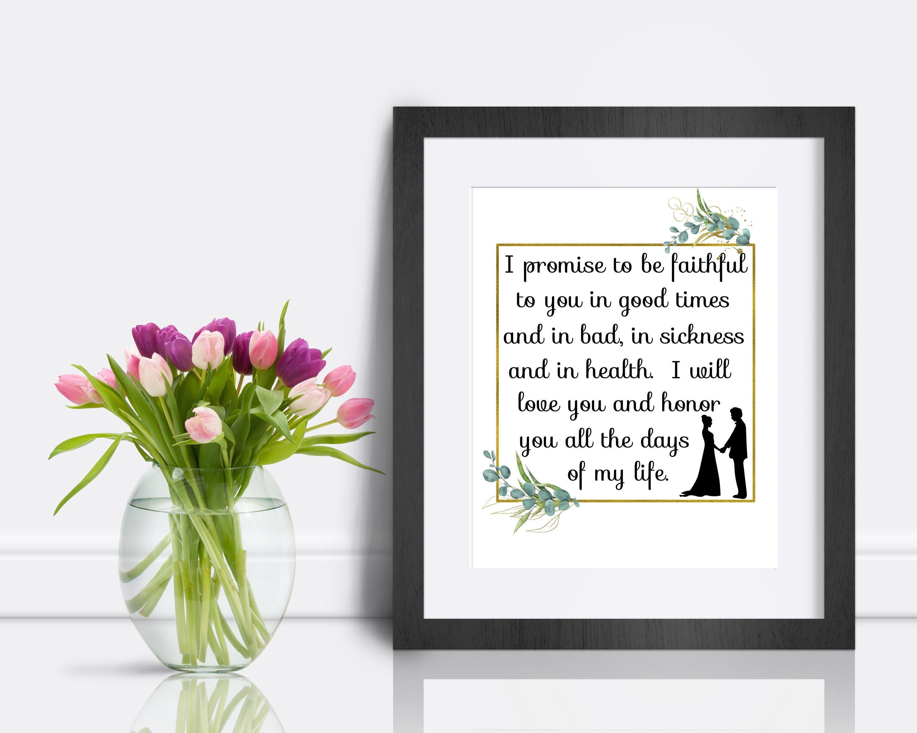 Catholic Wedding Vows Print, Catholic Wedding Gift, Instant Download - Etsy