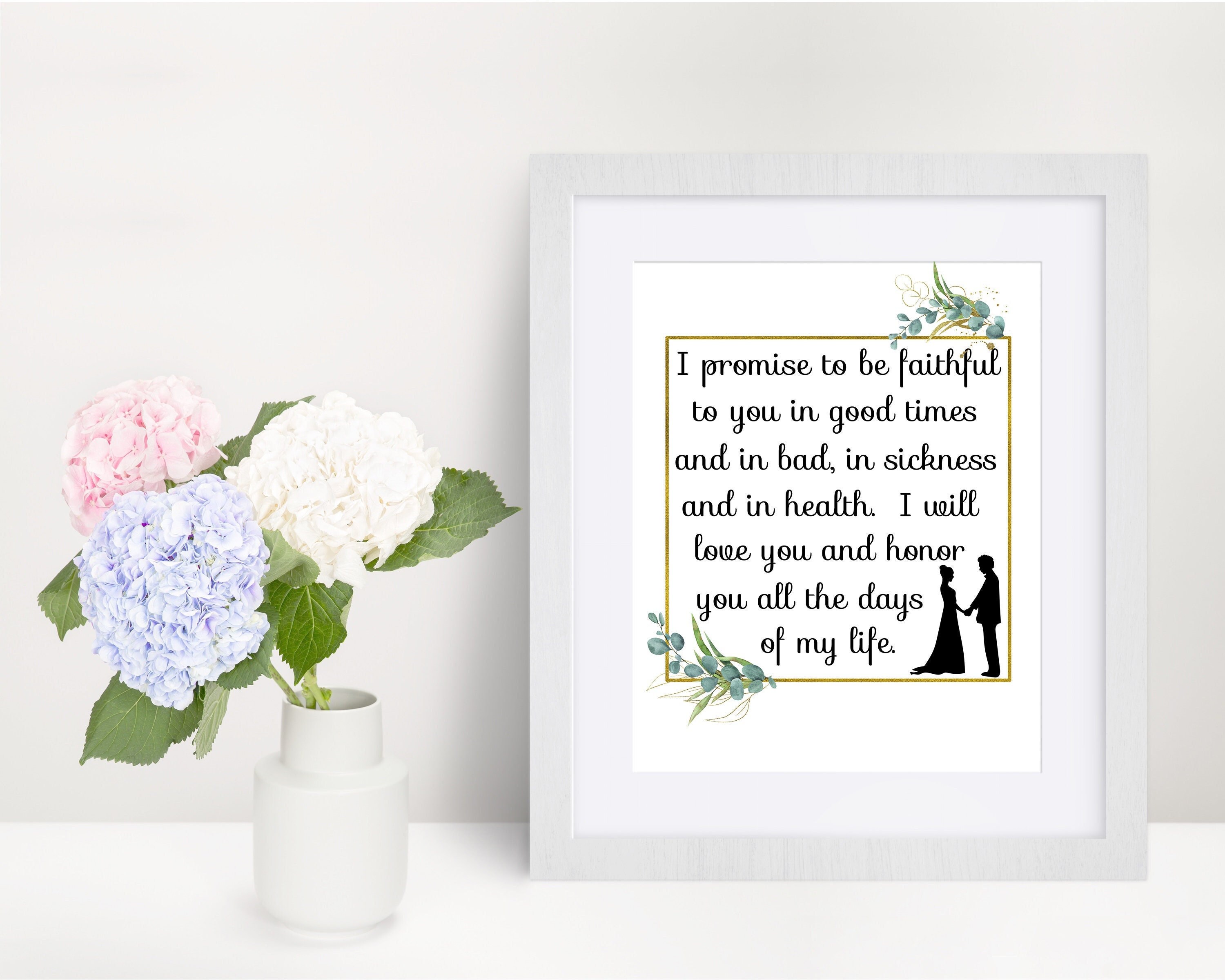 Catholic Wedding Vows Print, Catholic Wedding Gift, Instant Download - Etsy