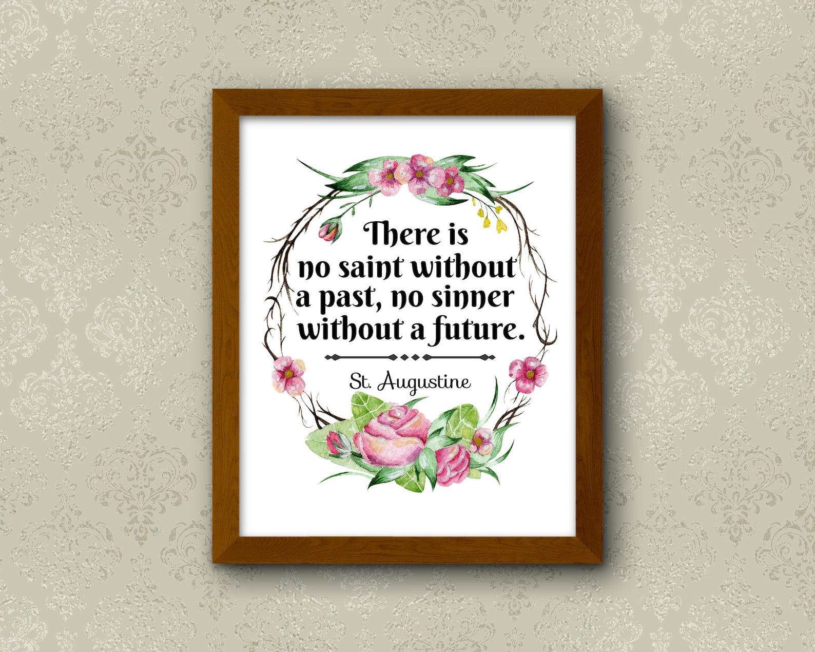 St. Augustine Quote Print, Catholic Art Print - Etsy
