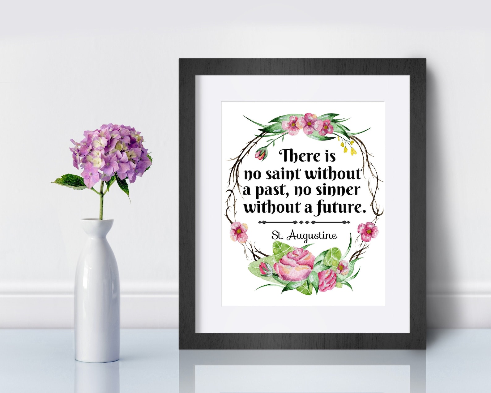 St. Augustine Quote Print, Catholic Art Print - Etsy