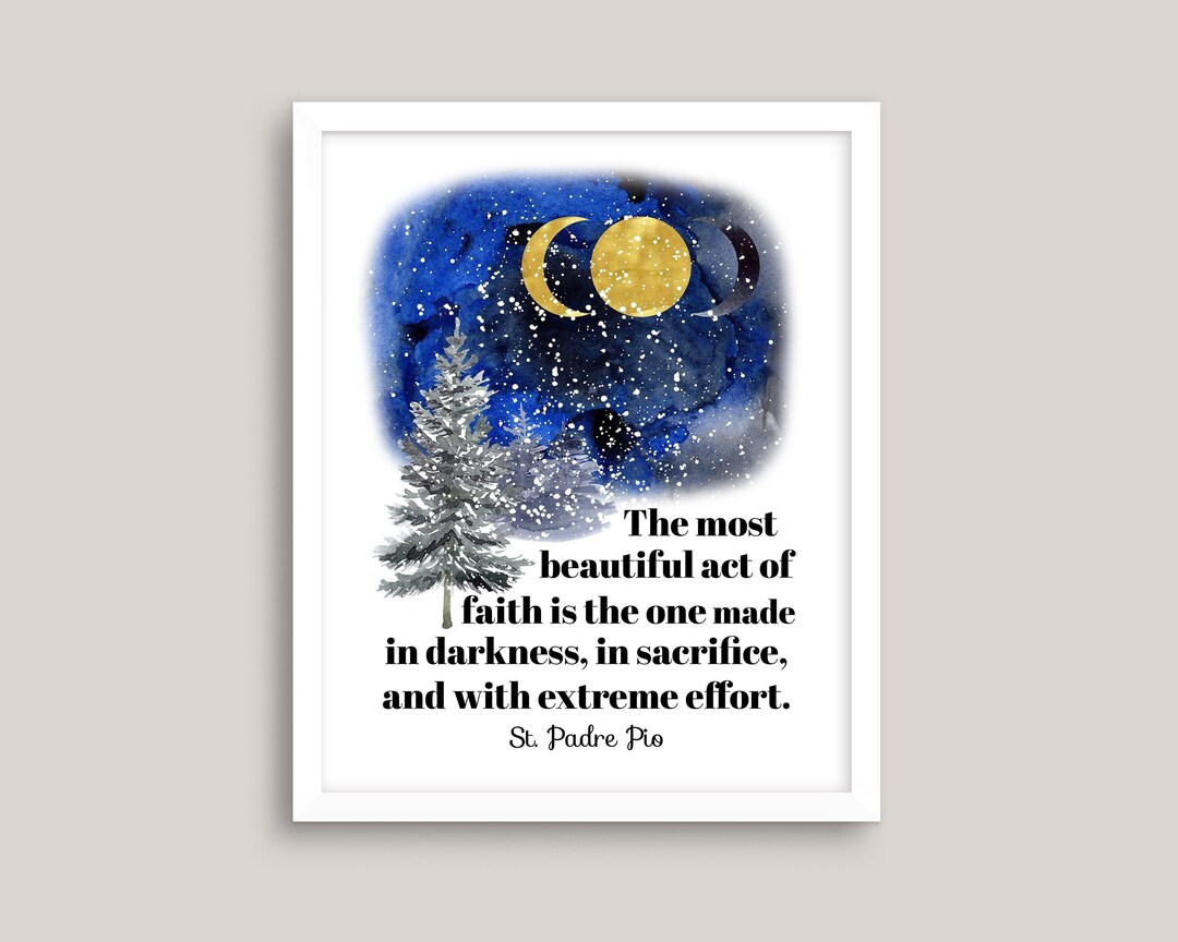 St. Padre Pio Quote Print: Catholic Home Decor (digital Download) - Etsy
