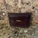 Maroon Burgundy Leather Coin Purse Tiny Pouch Wallet Credit Card Wallet ...