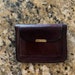 Maroon Burgundy Leather Coin Purse Tiny Pouch Wallet Credit Card Wallet ...