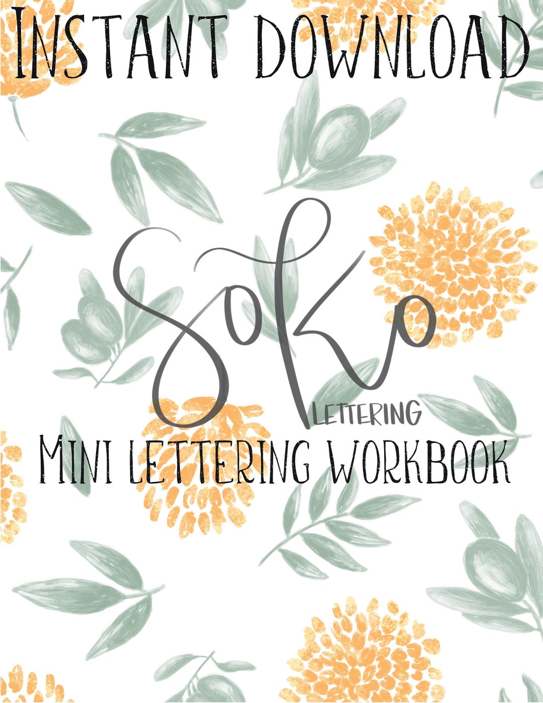 Mini Lettering Workbook - 5 Pages - Etsy