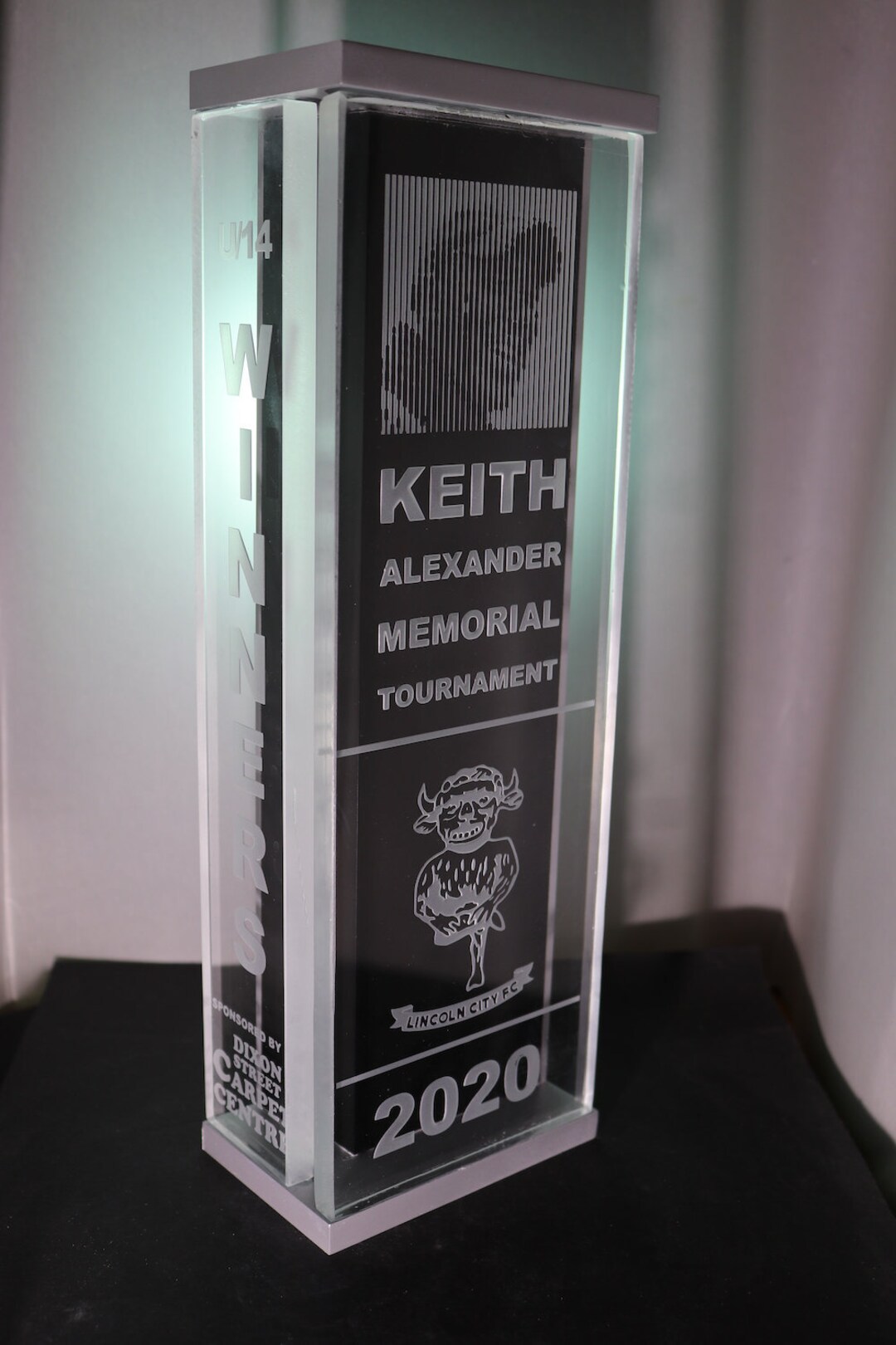 Heavy Etched Glass Trophy | Custom Memorial Trophy | Premium Optiwhite ...