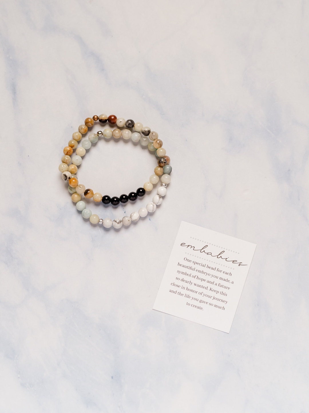 Men's IVF Embryo Bracelet: Beaded Infertility Journey Gift - Etsy UK