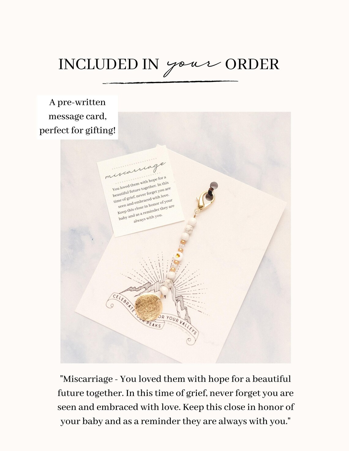 Miscarriage Keepsake Keychain / Purse Charm || 1 in 4, Miscarriage Gift ...