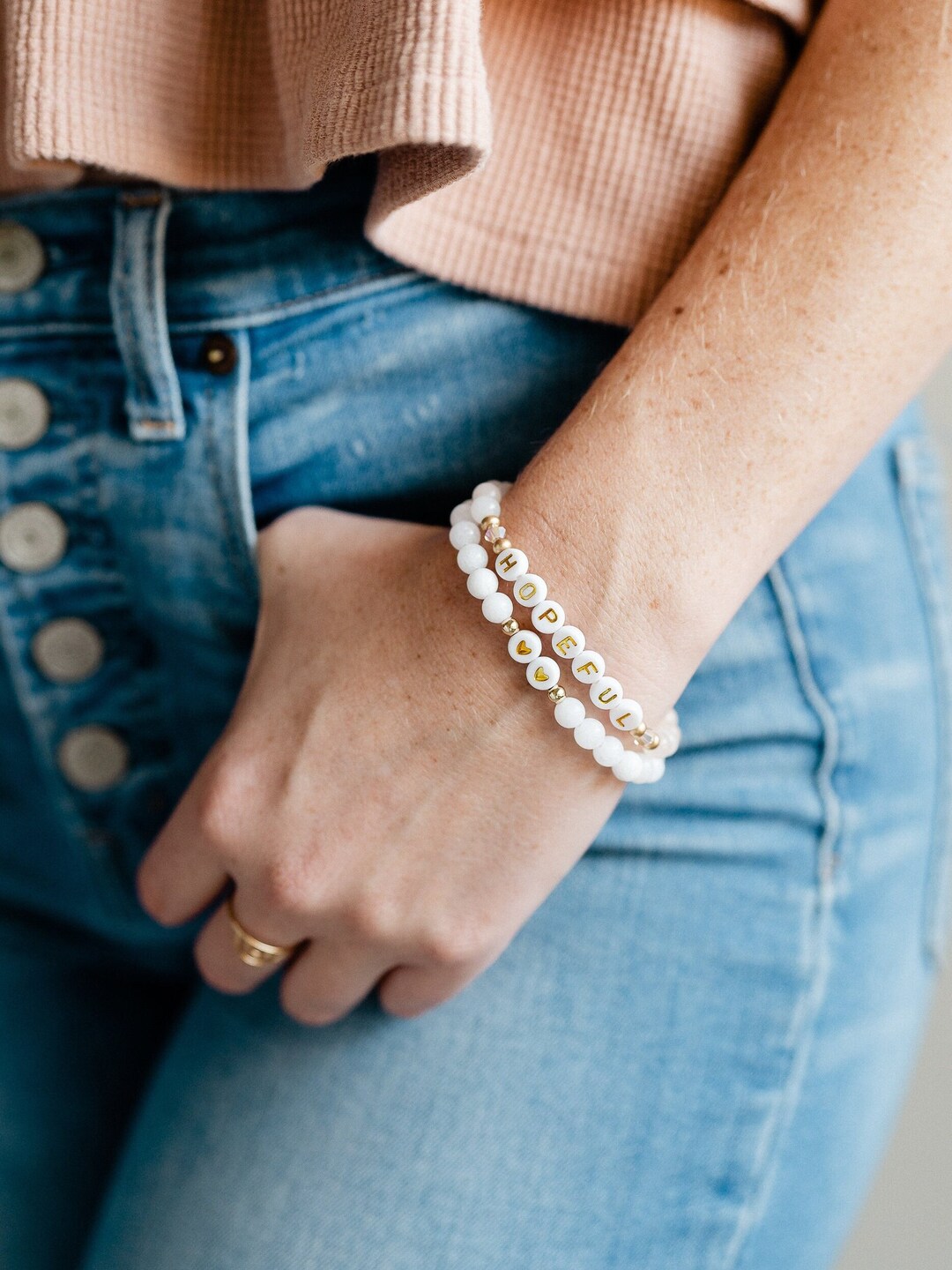 Hopeful Beaded Bracelet: Infertility Gift, IVF Support - Etsy