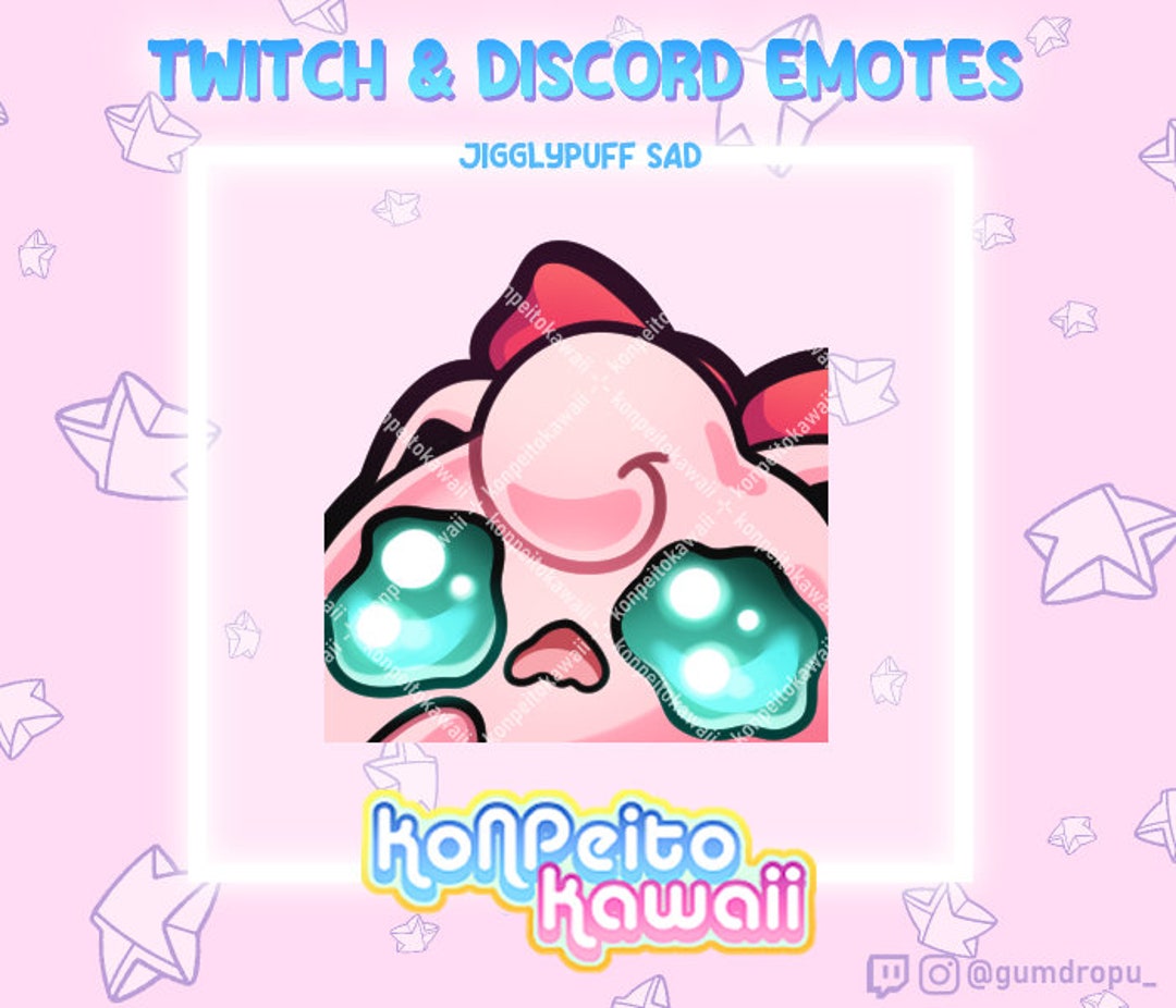 Jigglypuff Sad Emote - Pokemon Emote - Compatible With Twitch and ...