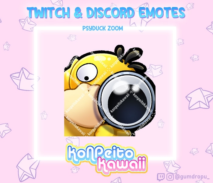 Psyduck Zoom Emote - Pokemon Emote - Compatible con Twitch y Discord ...