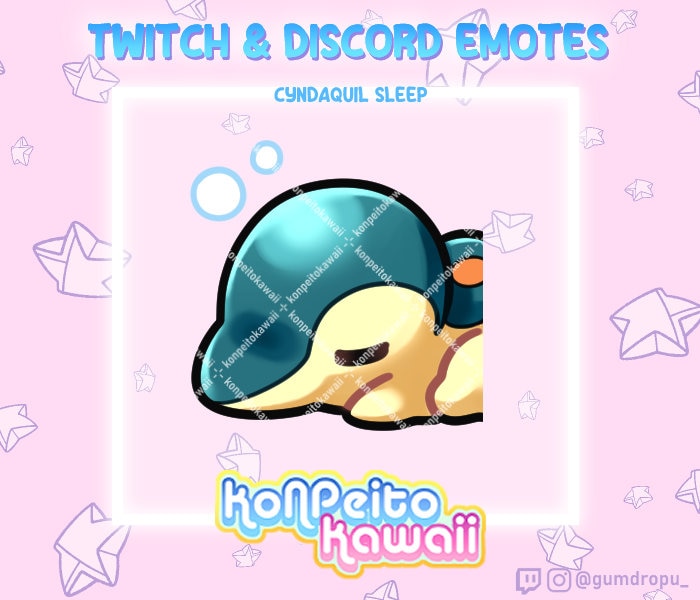 Cyndaquil Sleep Emote - Pokemon Emote - Compatible With Twitch and ...
