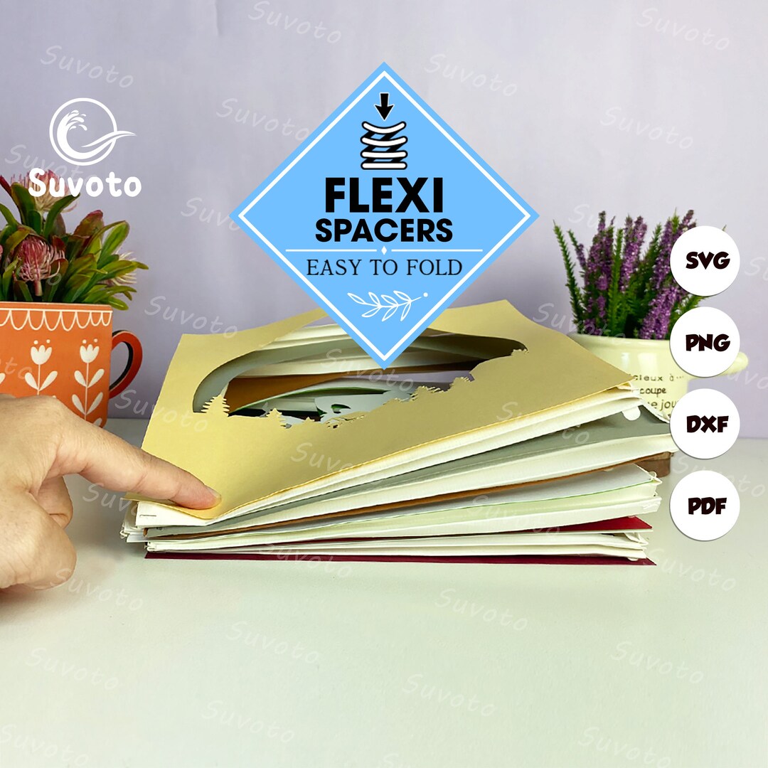 Flexi Paper Spacers Digital File DIY for Square Box, 3D Shadow Box, 3D ...