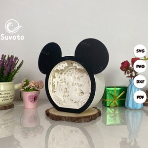 Mickey Mouse Box 1 Files, Paper Cut Light Box Template Files, 3D ...