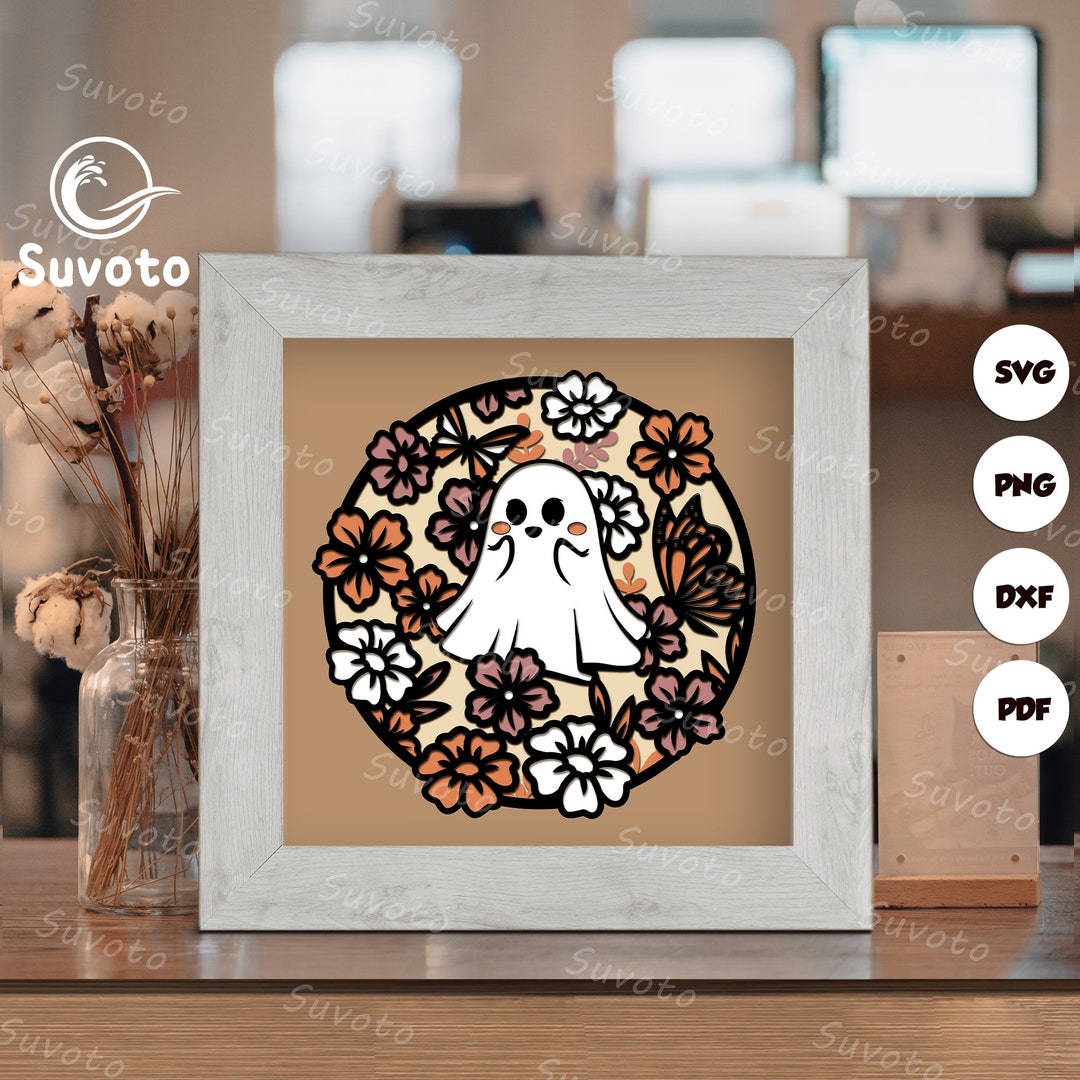 Ghost Shadow Box Files, Paper Cut Light Box Template Files, 3D Papercut ...