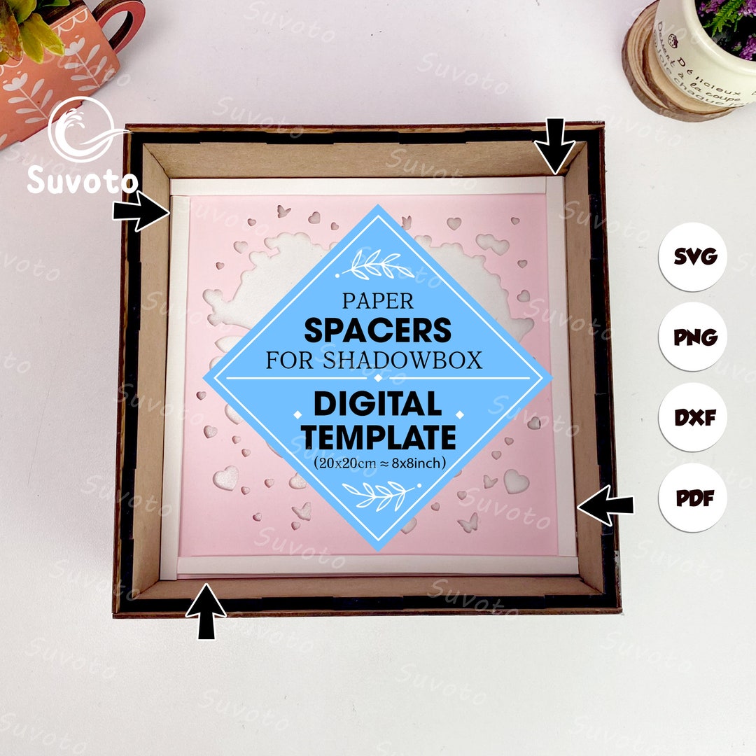 Cardstock Spacers Digital File DIY for Square Box, Shadow Box, 3D Light ...