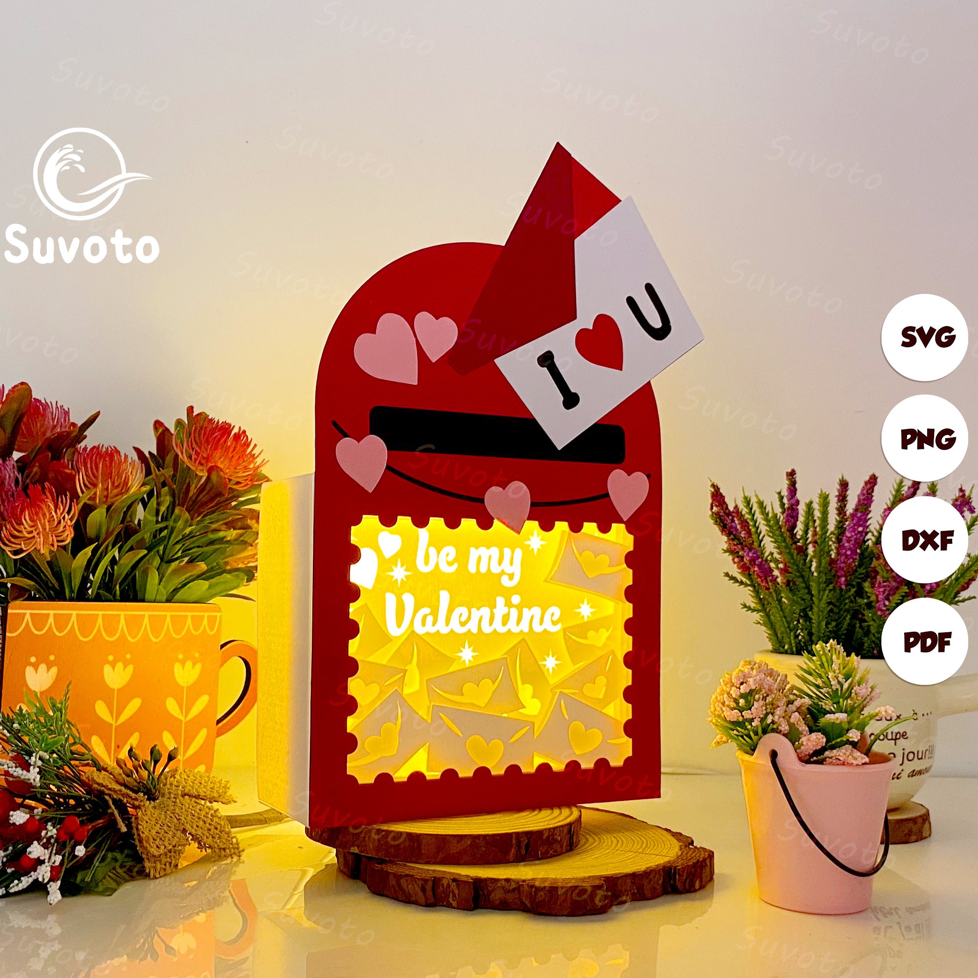 Love Letter Box Files, Paper Cut Light Box Template Files, 3D Papercut ...