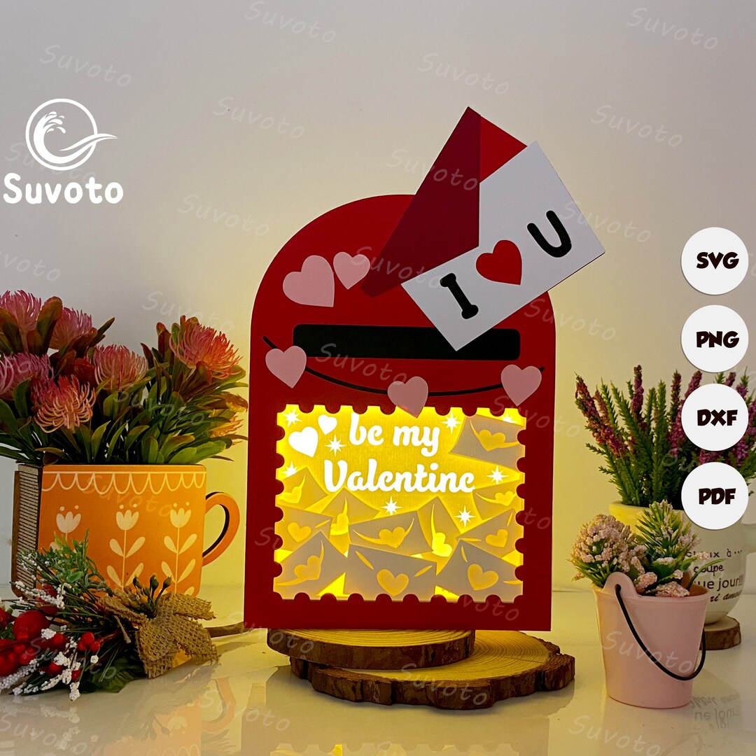 Love Letter Box Files, Paper Cut Light Box Template Files, 3D Papercut ...