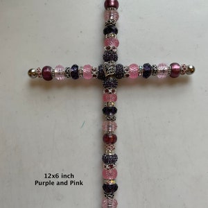 Beautiful Beaded Cross Garden Stake - Etsy