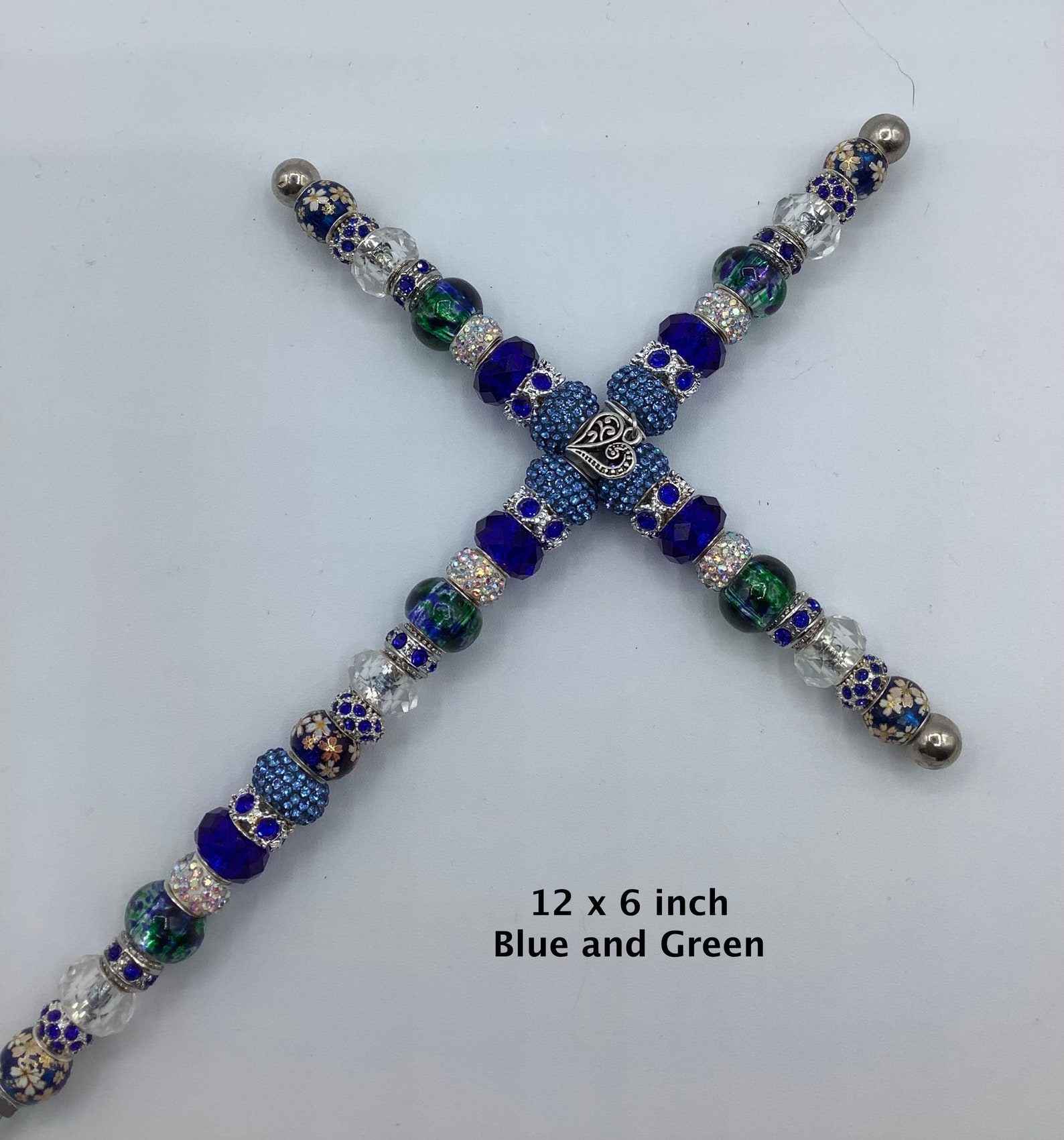 Beautiful Beaded Cross Garden Stake - Etsy