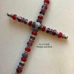 Beautiful Beaded Cross Garden Stake - Etsy