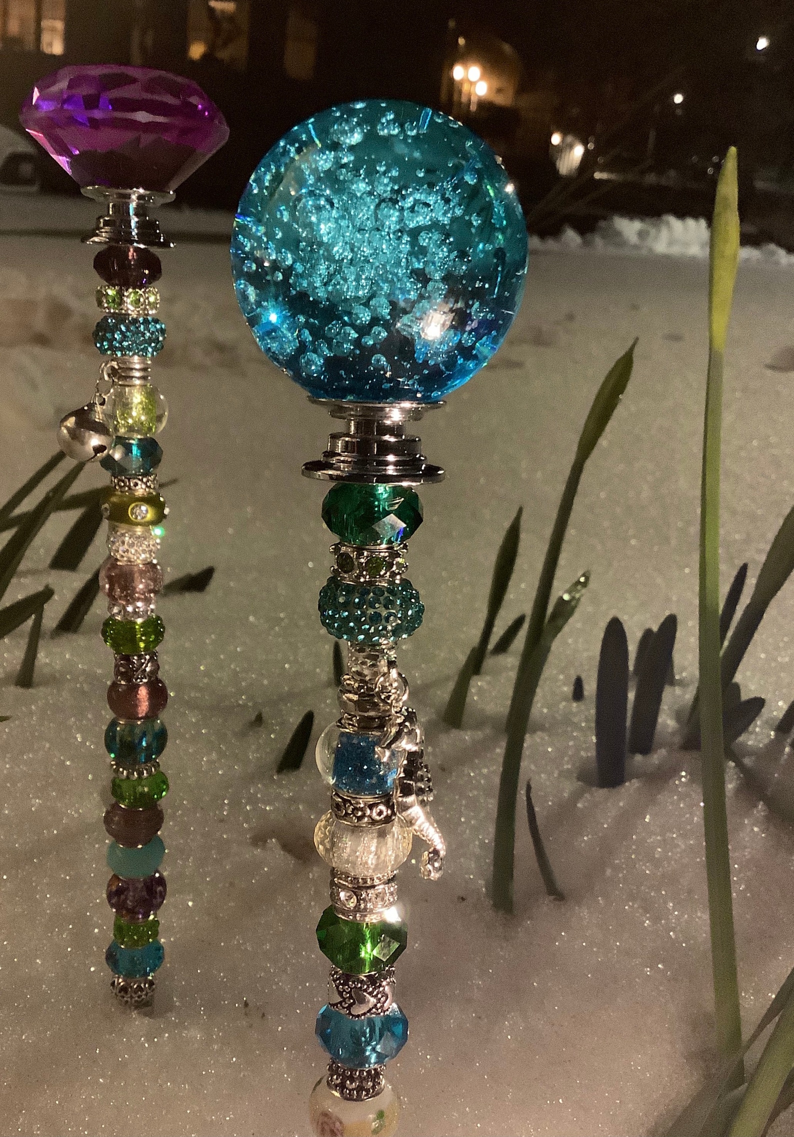 14' Beaded Fairy Garden Stakes - Etsy